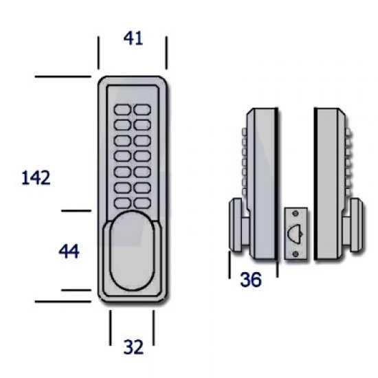 Borg Digital Double Sided Back to Back Lock BL2021